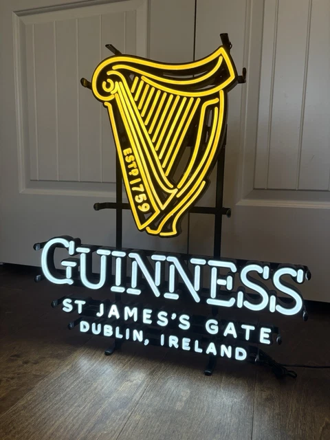 GUINNESS BEER LED Sign St. James's Gage Dublin, Ireland Bar Sign Man ...