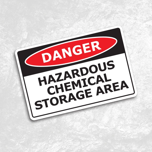 DANGER - HAZARDOUS CHEMICAL AREA - Stickers Workshop Safety Sign DGR029 ...