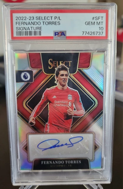 2022-23 PANINI SELECT EPL Fernando Torres Auto Prizm Liverpool PSA 10 ...