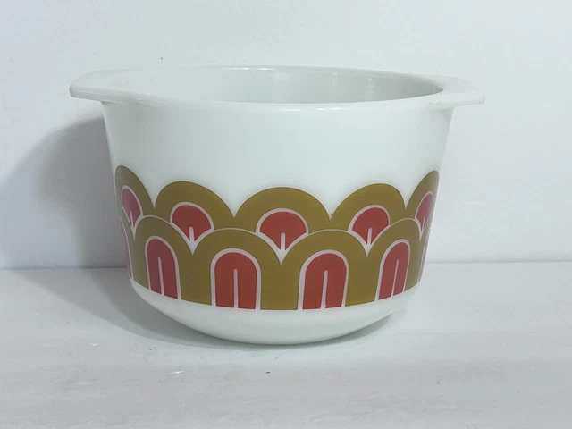 70'S PYREX 343 Arches 1.5 Qt Straight Side Mixing Bowl Fish Scales ...