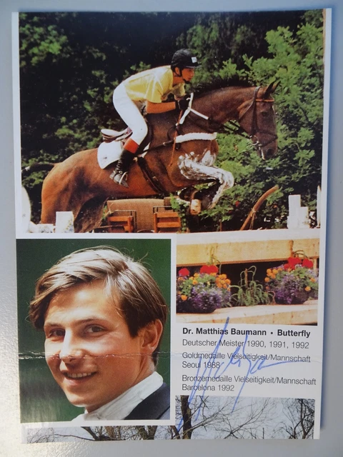 DR. MATTHIAS BAUMANN Autogramm | Vielseitigkeit Olympiateilnehmer EUR 4,50 - PicClick DE