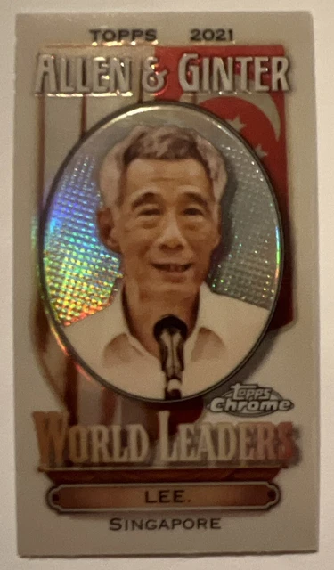 LEE HSIEN LOONG 2021 Topps Allen & Ginter Chrome World Leaders Mini ...