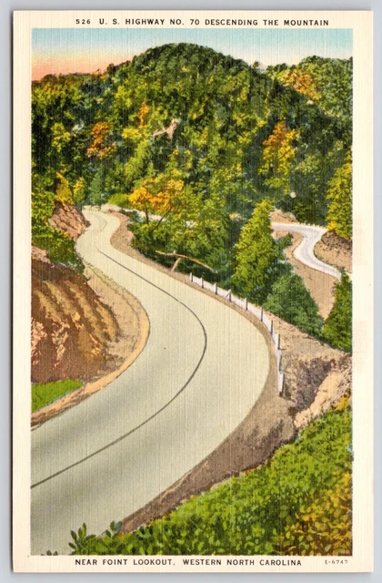 CARTE POSTALE LIN paysage pittoresque North Carolina Point Lookout US ...