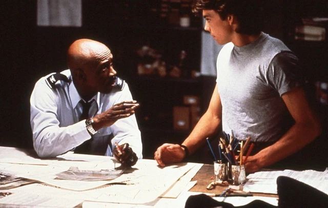 DIAPOSITIVE DE PRESSE Slide Louis Gossett Jr. Jason Gedrick "Iron Eagle ...
