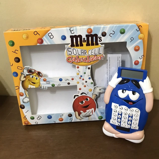 1999 BLUE PEANUT M&Ms Solar Cell Calculator NEW in Box- Mars Inc. M&Ms ...