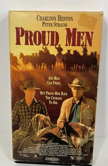 PROUD MEN 1987 VHS Charlton Heston, Peter Strauss, Nan Martin, Classic ...