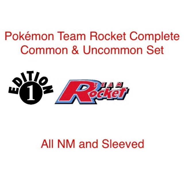 POKEMON TEAM ROCKET 1st Edition Complete Common & Uncommon Set NM $336. ...