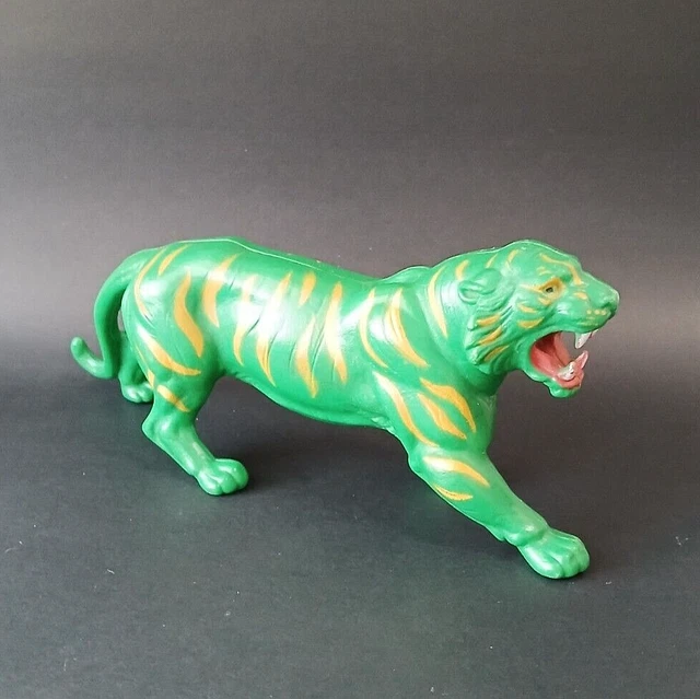 VINTAGE 1983 HE-MAN Battle Cat Green Tiger MOTU Masters Of The Universe ...