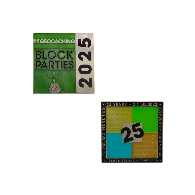 2025 BLOCK PARTIES Group Project Geocoin Geocaching Block Party ...
