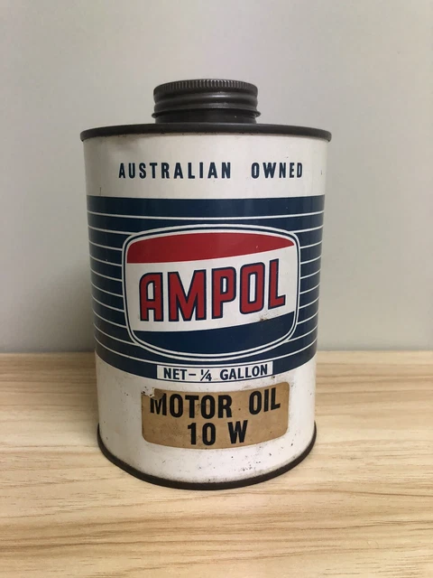 AMPOL OIL TIN AMPOL 1/4 GALLON Tin Can Vintage Motor Oil 10W $85.00 ...
