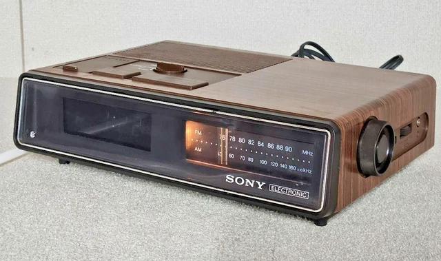 SONY SOLID STATE AM/FM Digital Clock Radio ICF-C530 1970s Vintage item ...