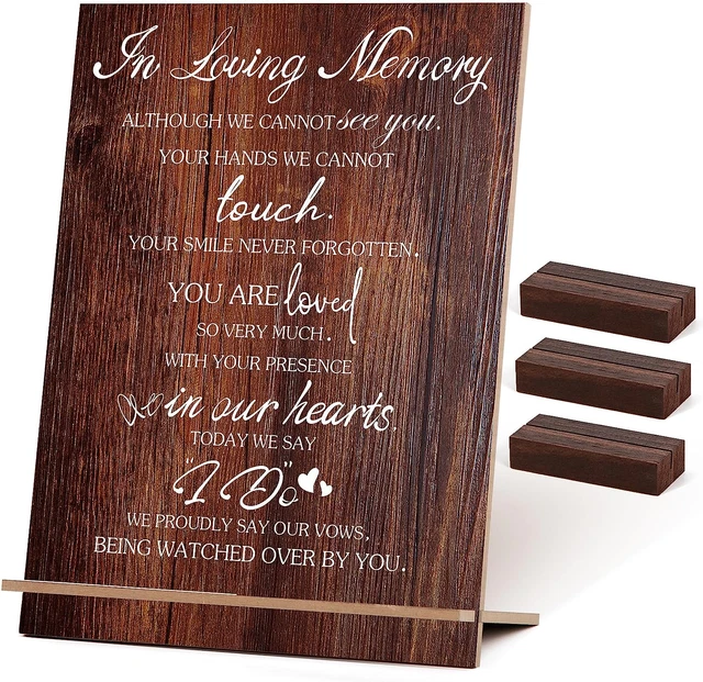 IN LOVING MEMORY Wedding Sign, Wedding Wooden Decorations for Reception ...