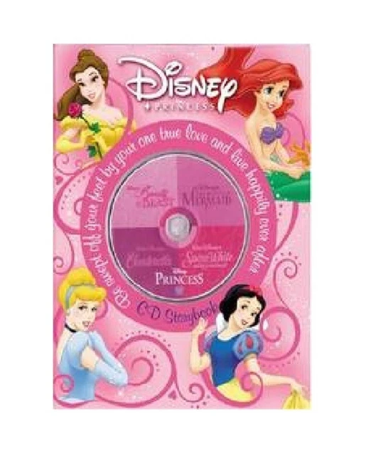 DISNEY PRINCESS STORYBOOK Large Hardback Book & CD Little Mermaid ...