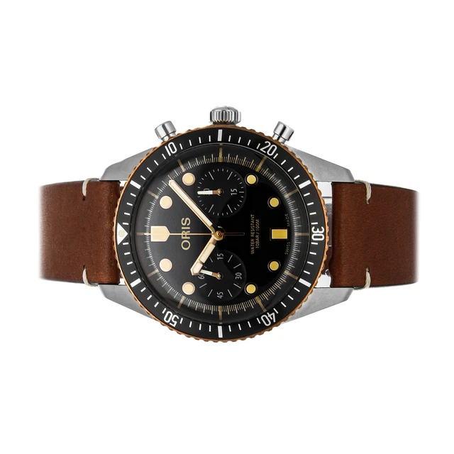ORIS DIVERS SIXTY-FIVE Chrono Acier Bronze Mens Auto 01 771 7744 4354-07 5 21 45 EUR 2.391,91 ...