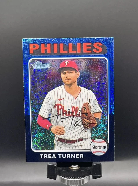 2024 TOPPS HERITAGE Cromato Blu Sparkle Trea Turner Philadelphia ...