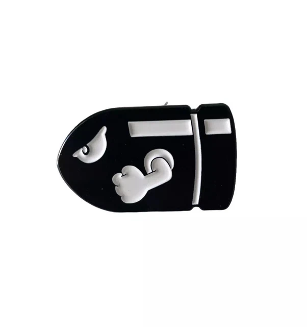 NINTENDO ENAMEL PIN Badge Bullet Bill Mario Kart Video Game Character ...