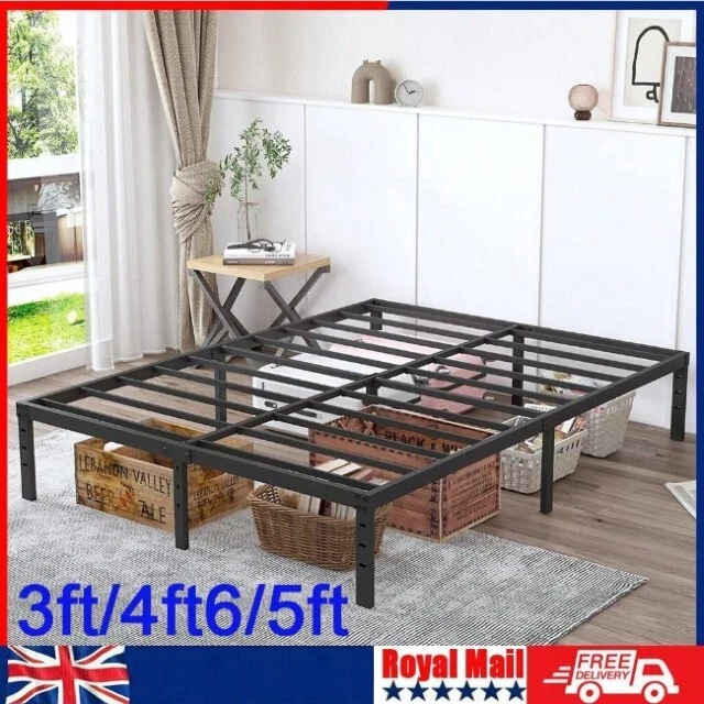 STRONG SINGLE DOUBLE King Bed 3ft/4ft/4ft6 Metal Bed Frame Bedroom £35. ...