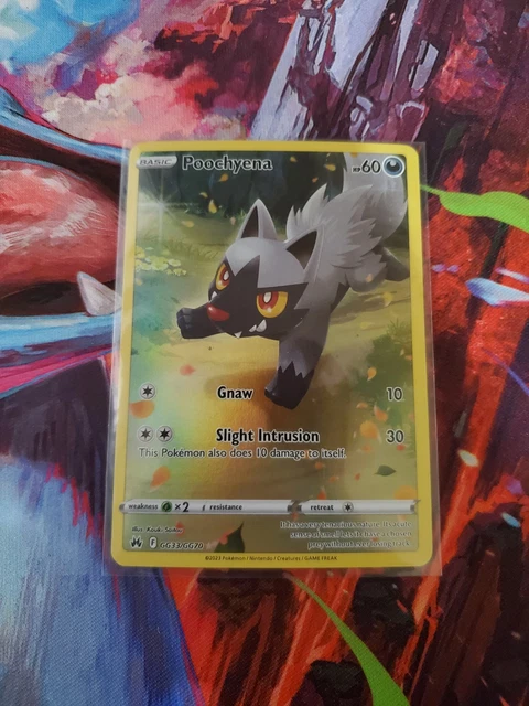 POKÉMON TCG CROWN Zenith Poochyena GG33/GG70 Full Art Ultra Rare Holo ...