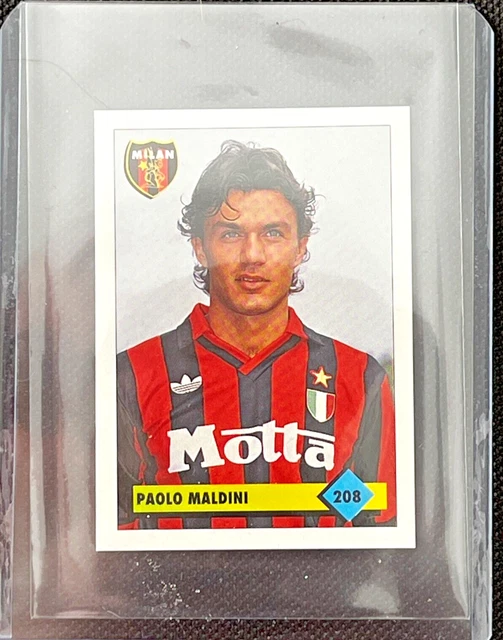 RARE STICKER MERLIN Calcio 93 Paolo Maldini Milan # 208 Psa No Panini Toploader EUR 7,99 ...
