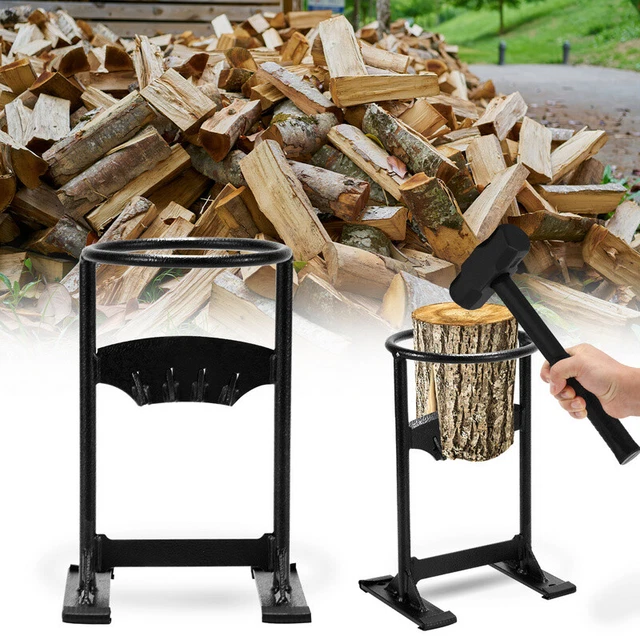 MANUELLER HOLZSPALTER SPLITTER Brennholz Log Handholzspalter mit Hammer ...