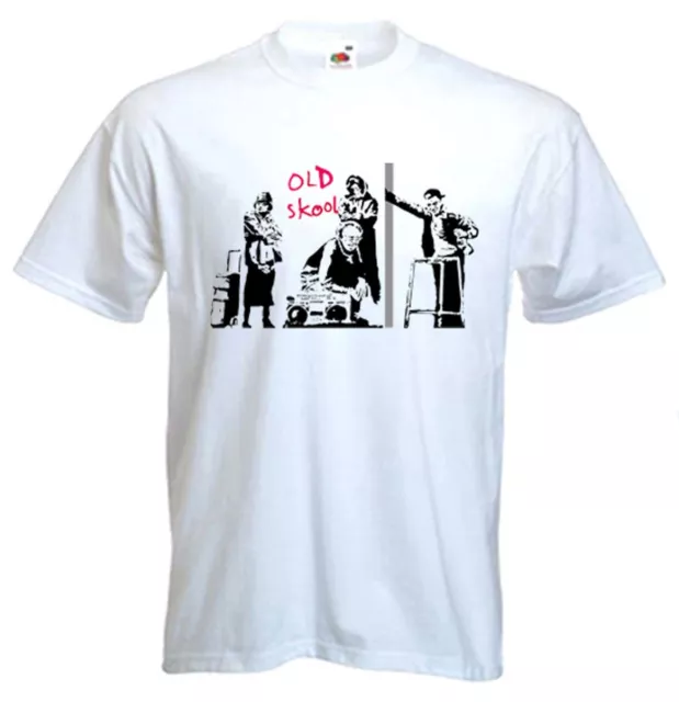 T Shirt Da Uomo Banksy Old Skool Graffiti Street Art Scelta Del Colore S Xxxl Eur 1542