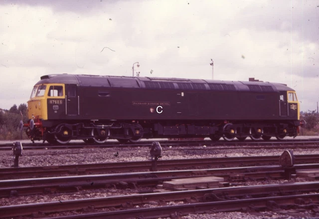 35MM SLIDE BRITISH Rail Br Diesel Class 47 - 47484 At Swindon 1985 £3. ...