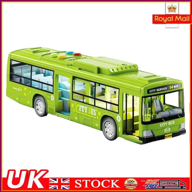ELECTRIC CITY BUS Toy Openable Door School Bus Toy for Boys Girls ...