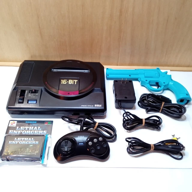 SEGA MEGA DRIVE Console Justifier Light Gun Lethal Enforcers Japan ...