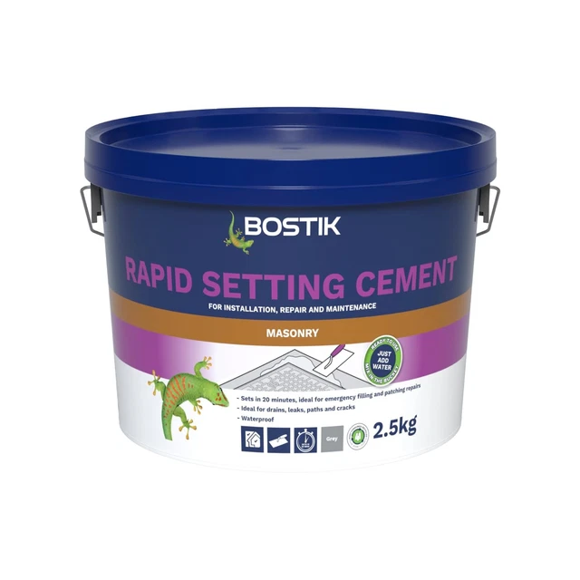 BOSTIK RAPID SETTING Cement 2.5kg - Fast-Setting - Ready Mixed Cement ...
