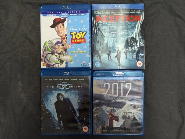 4 X BLU-RAY Bundle Special Editions: Inception, Dark Knight, 2012, Toy ...