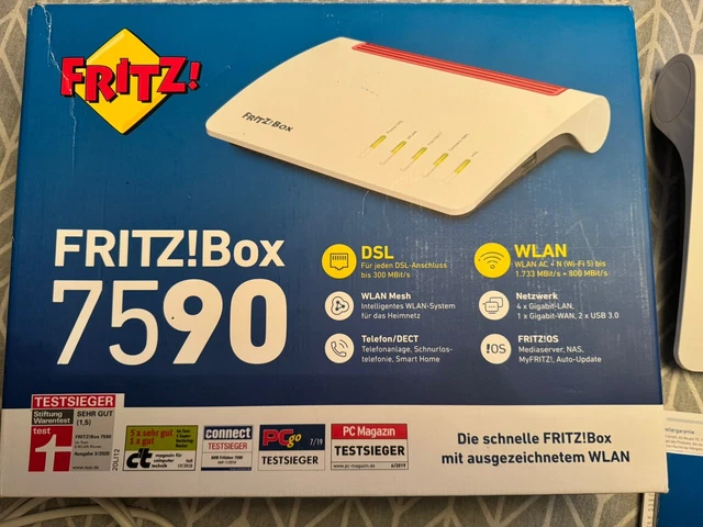 AVM FRITZ!BOX 7590 WLAN Router mit Modem - Weiß (20002784) EUR 12,50 ...