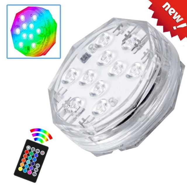 SUBMERSIBLE LED POOL Lights RGB Underwater Light Magnetic;Hot Tub Light ...