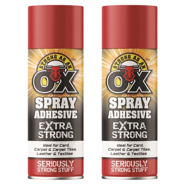 EXTRA STRONG AS an OX Heavy Duty Adhesive Spray Carpet Tile Fabric Glue ...