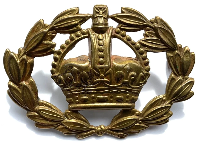 INSIGNE MILITAIRE ANGLAIS Army Officers' Crown & Laurel Wreath Cap ...