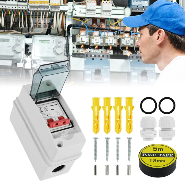 CIRCUIT BREAKER SOLAR DC Circuit Breaker Box 16A 500V 2 Pole Disconnect ...