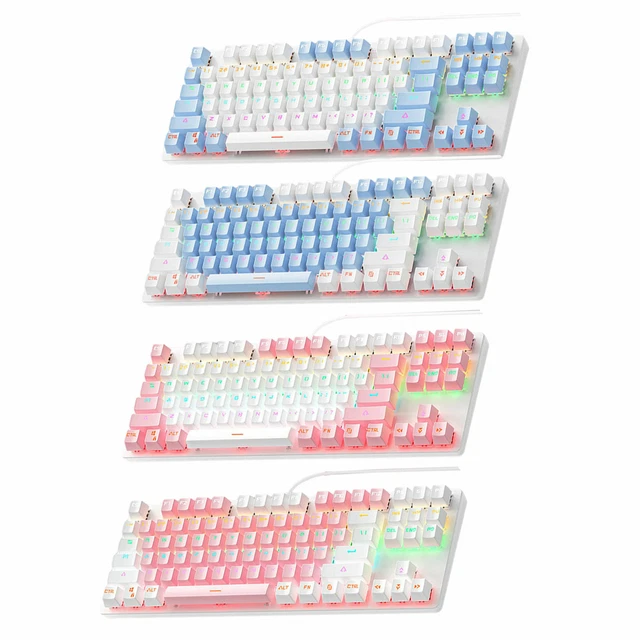 87-KEYS BLUE AXIS Hot swappable 80% Custom Mechanical Keyboard Kit ...