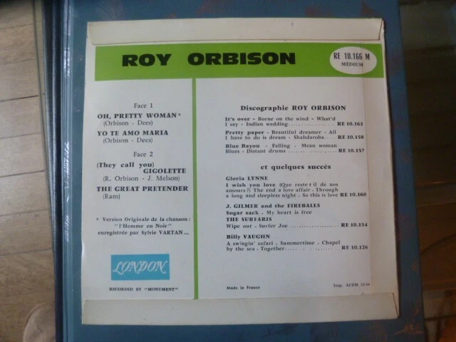 ROY ORBISON Oh! Pretty woman 7' EP 45 tours EUR 10,00 - PicClick IT