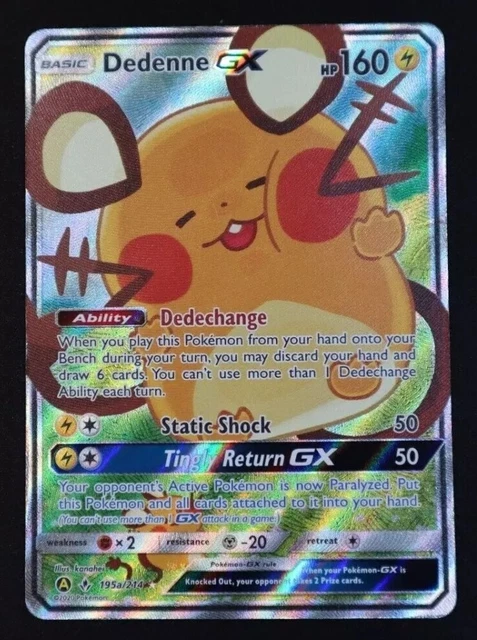 POKÉMON TCG DEDENNE GX Pokemon Trainer's Toolkit 195a/214 Holo Promo ...