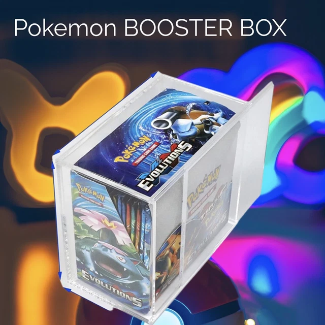 POKÉMON BOOSTER BOX | Acrylic Display Case | Protective Card Pack Free ...