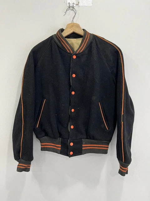 VINTAGE 1950S 60S Letterman Varsity Blank Wool Jacket sz 36 £71.75 ...