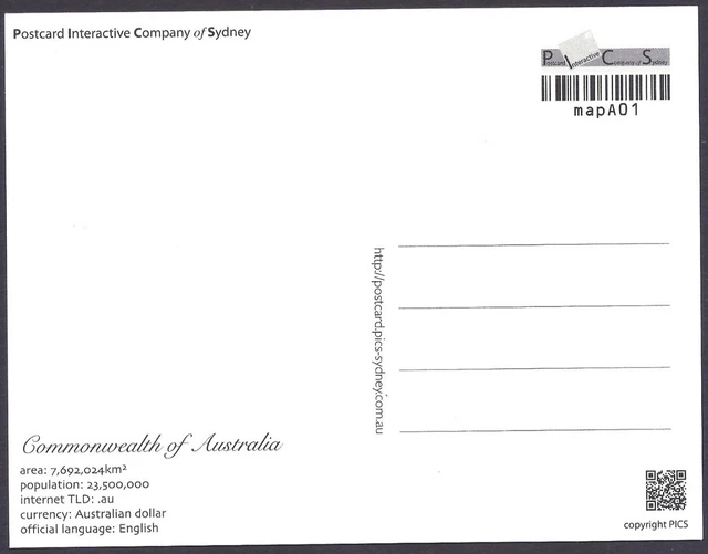 AUSTRALIA - MAPPA del continente, map, maps, bandiera - Cartolina non ...