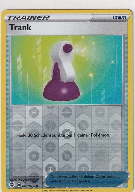 POKEMON MAPPA LUCCICANTI Posa Opera No. 61/73 Trank Reverse Holo ...