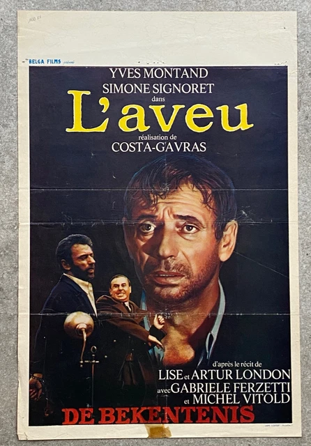 ANCIENNE AFFICHE DE Film de Cinéma avec Yves MONTAND Simone SIGNORET L'aveu EUR 15,00 - PicClick FR