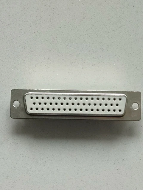 50 WAY D Type Connector Solder Female/Socket Chassis/Hood Mounting £3. ...