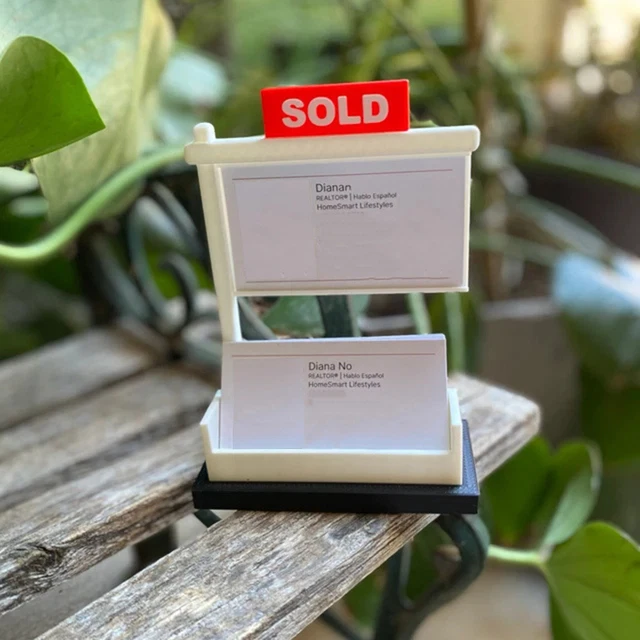 DESKTOP CARD DISPLAY Stand Large Capacity Storaging House Selling ...