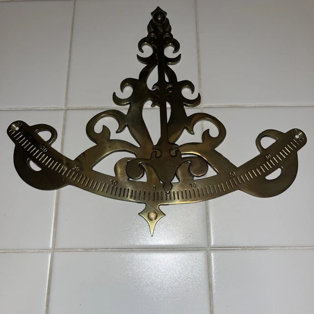 VTG BRASS MARINER'S Quadrant Scale Pendulum Inclinometer Ship Tilt ...