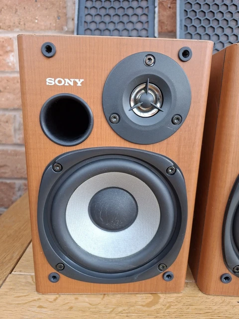 SONY SS-CPX1 BOOKSHELF Speakers Wooden Effect Case 24cm £34.99 - PicClick UK