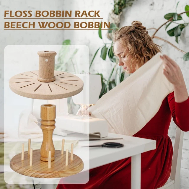 SUPPORT RANGEMENT CANETTE rond bois support canette fil organisateur ...