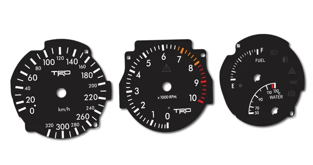 FOR TOYOTA SUPRA MK4 TRD replacement dials replica gauge conversion kit ...