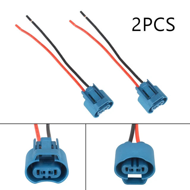 WIRE PIGTAIL FEMALE U 9006 HB4 TWO HARNESS FOG LIGHT SOCKET CONNECTOR ...